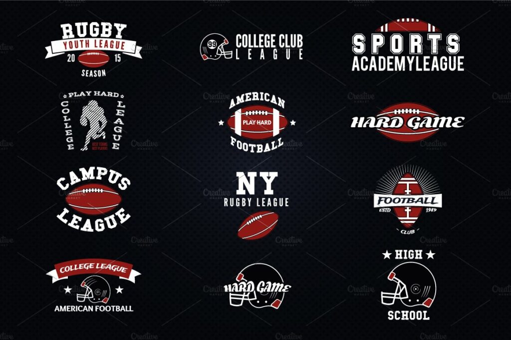 12 Football Labels & Patterns – MasterBundles