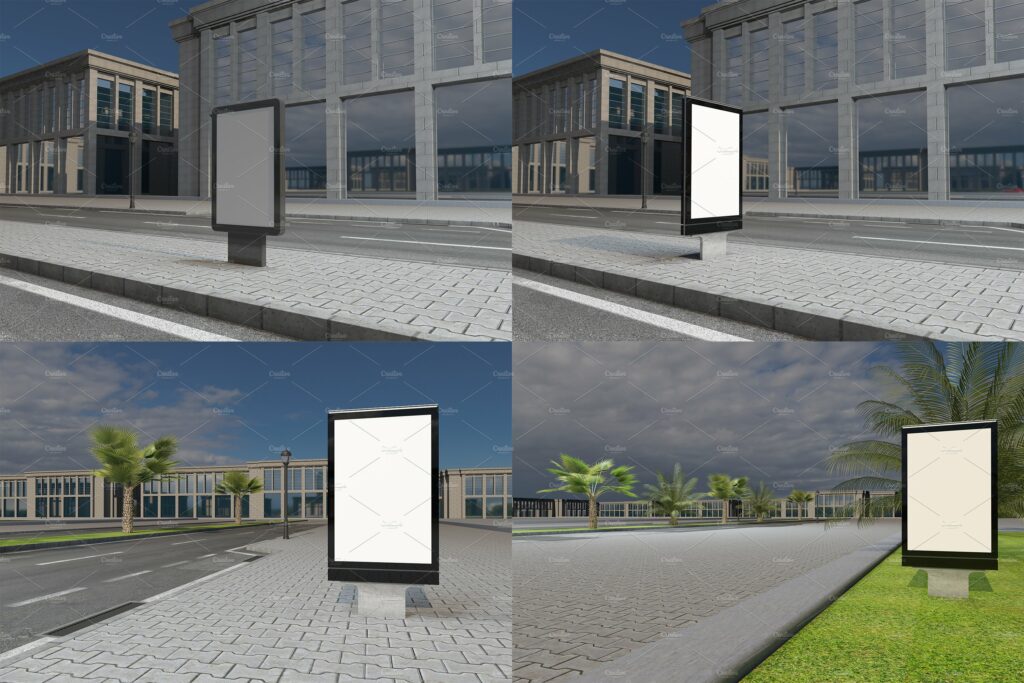 Mupi Sign Billboard Mockup Set Vol 3 – MasterBundles
