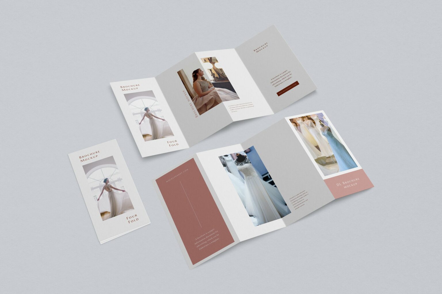 DL 4 Fold Brochure Mockup – MasterBundles