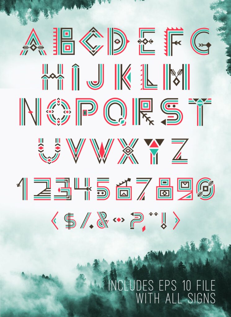 Tribal Aleut OTF color font. – MasterBundles