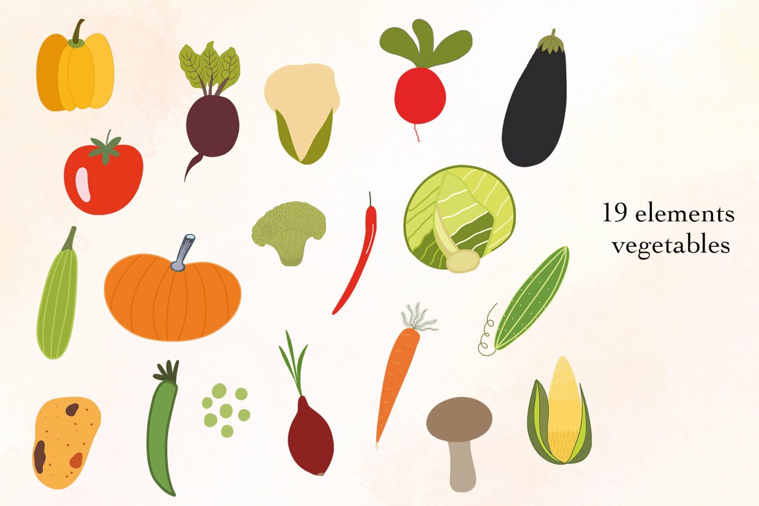 Fruit & Vegetables clipart Vector – MasterBundles