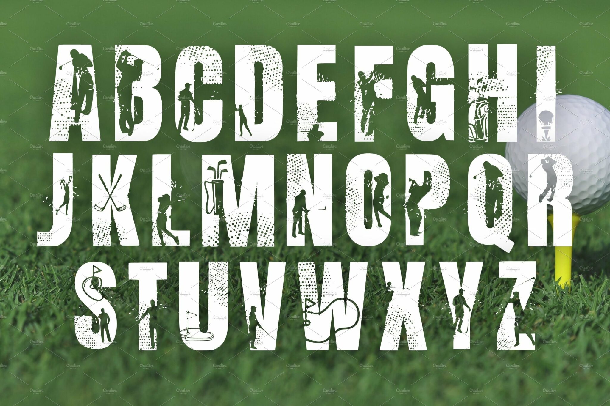 Golfer Font, SVG cut files Font – MasterBundles