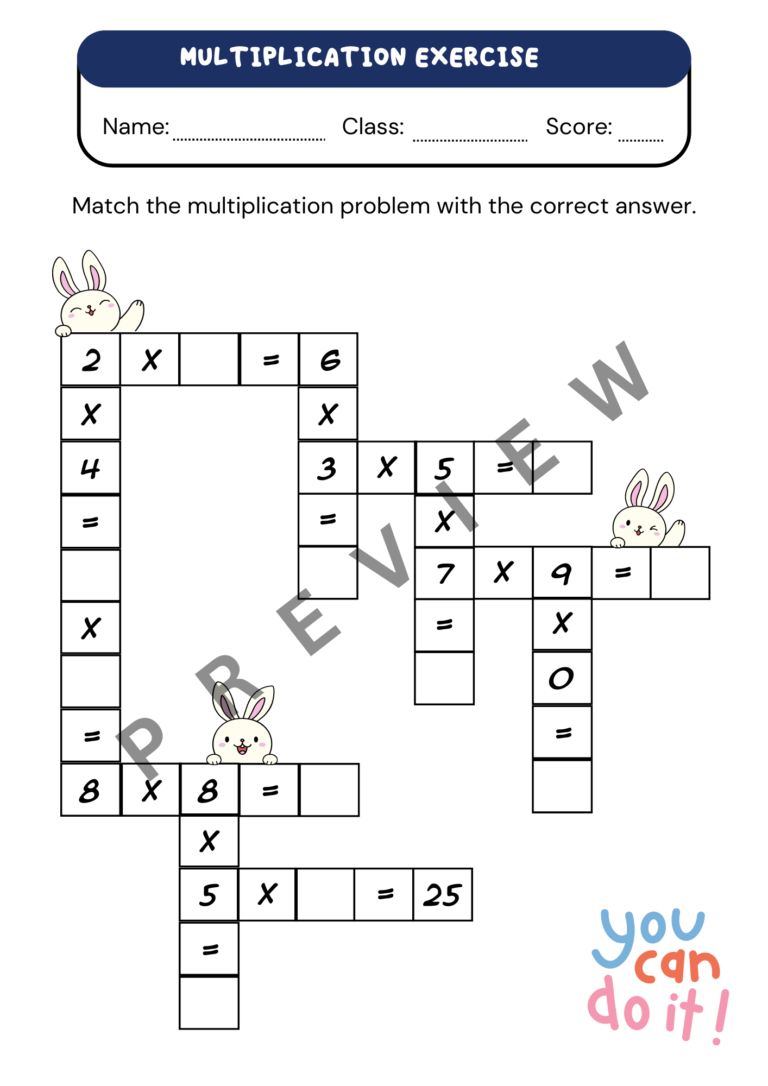 Multiplication Table + Exercises for Students! - MasterBundles Multiplication Table + Exercises for Students! - MasterBundles