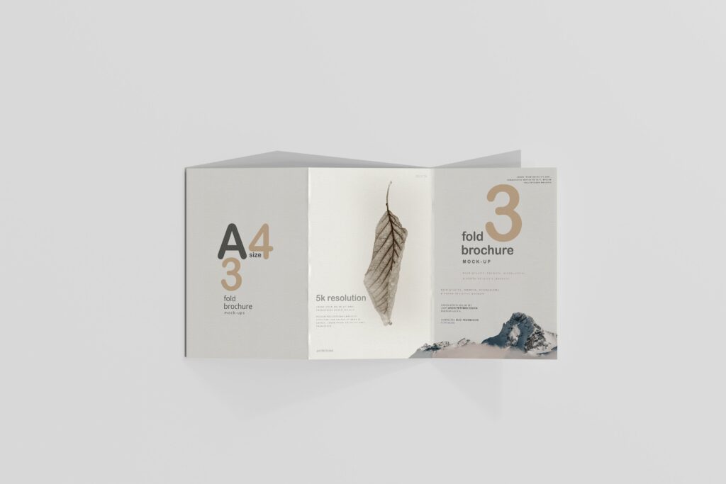 A4 Size Tri-Fold Brochure Mockup – MasterBundles