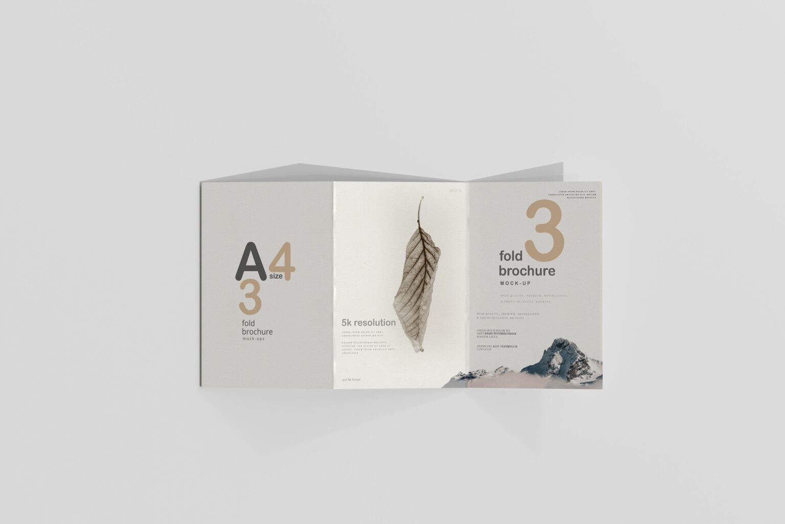 A4 Size Tri-Fold Brochure Mockup – MasterBundles