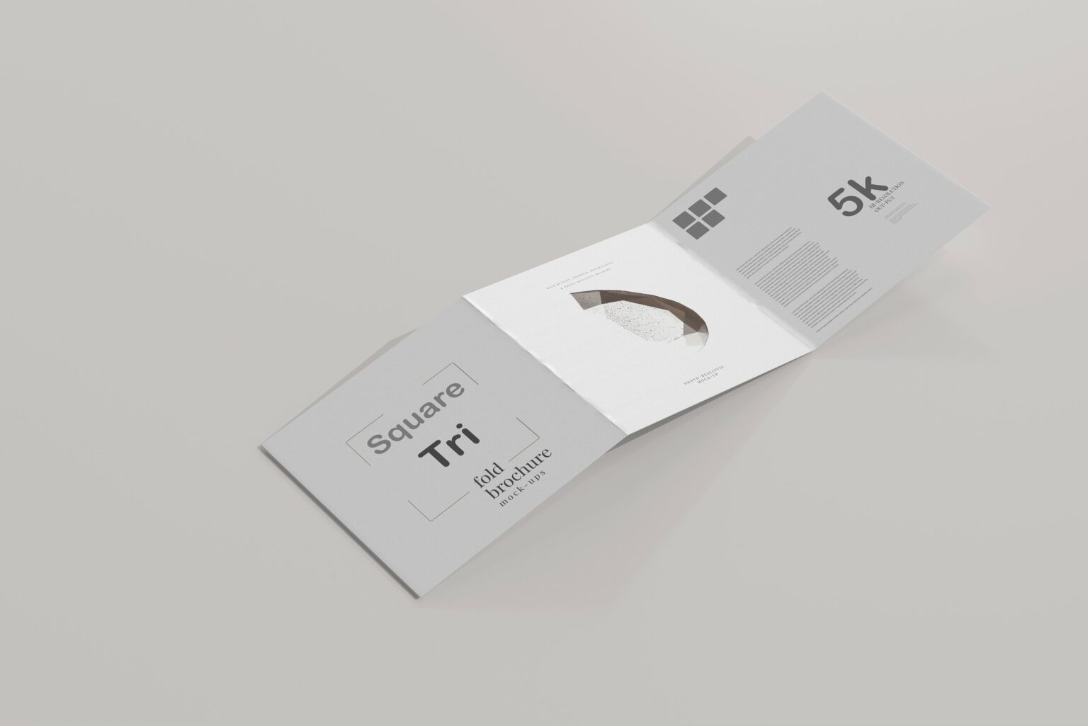 Square Tri-Fold Brochure Mockup – MasterBundles