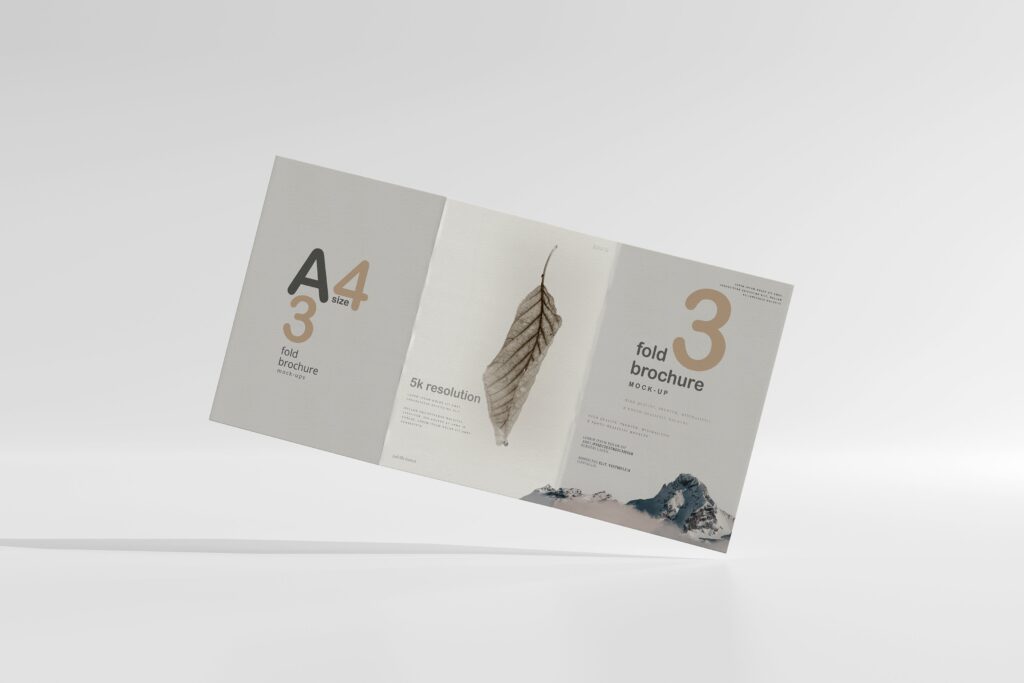 A4 Size Tri-Fold Brochure Mockup – MasterBundles