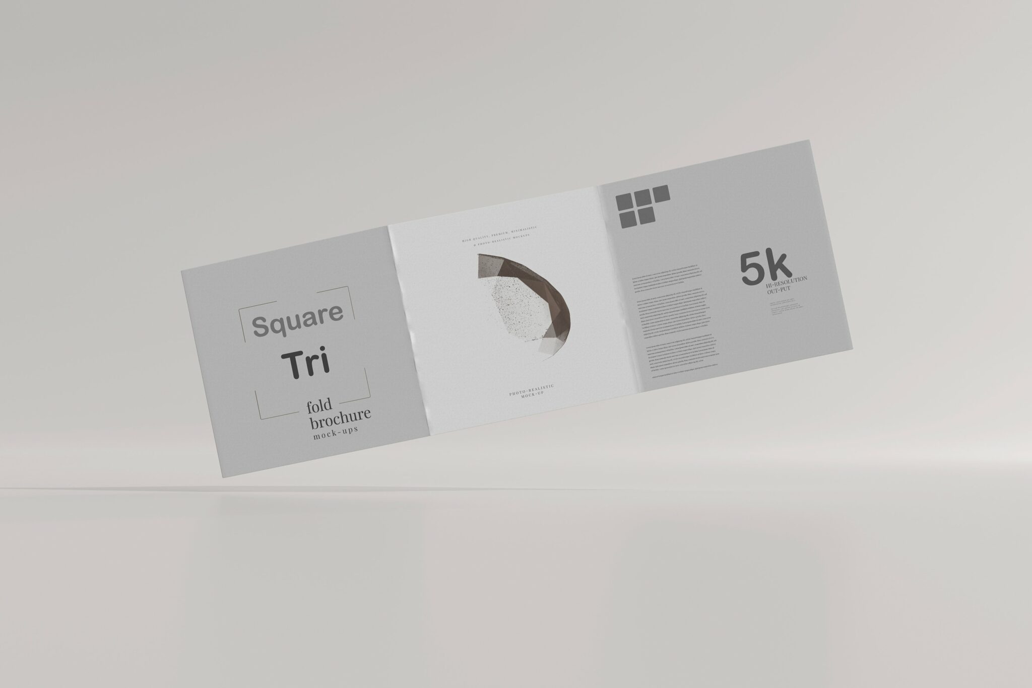 Square Tri-Fold Brochure Mockup – MasterBundles