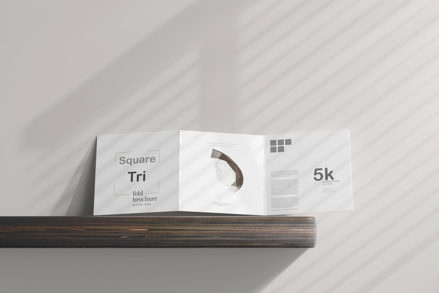 Square Tri-Fold Brochure Mockup – MasterBundles