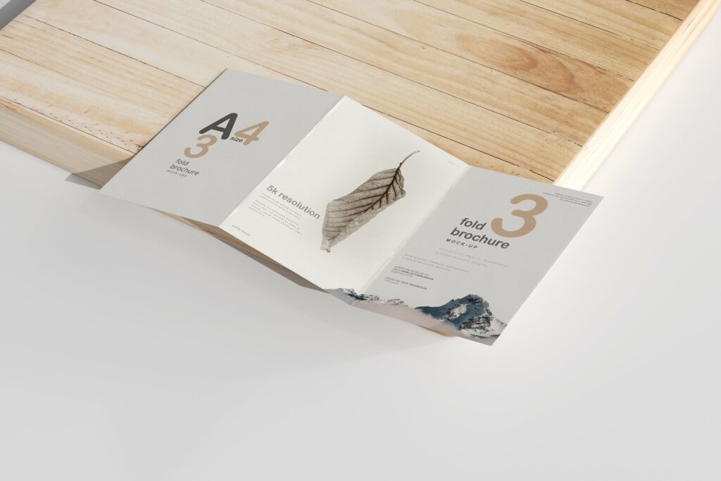 A4 Size Tri-Fold Brochure Mockup – MasterBundles