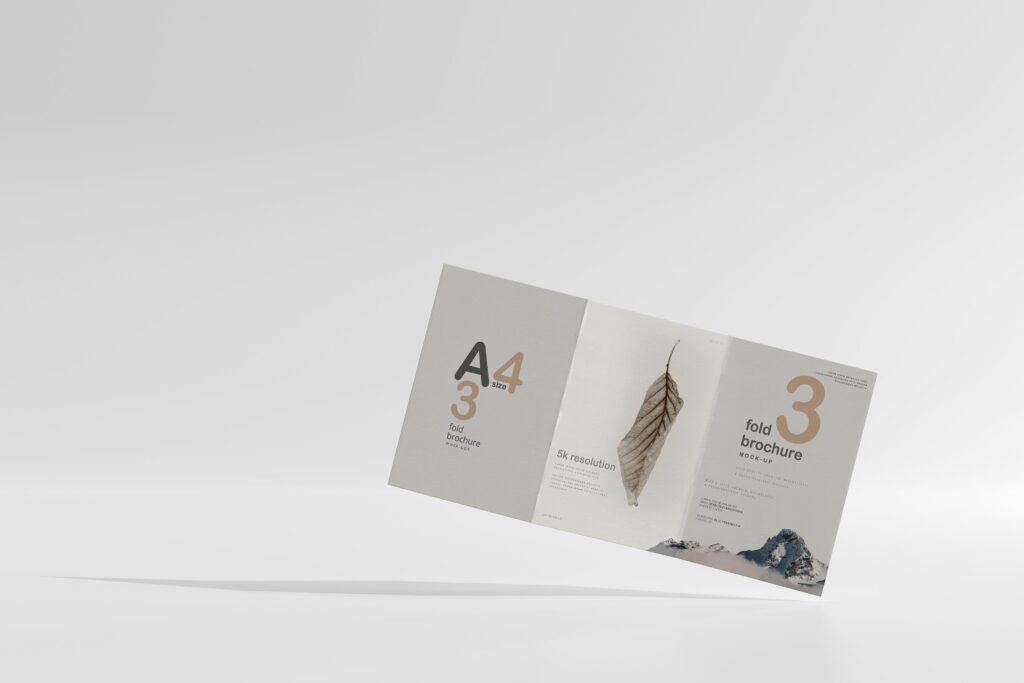 A4 Size Tri-Fold Brochure Mockup – MasterBundles