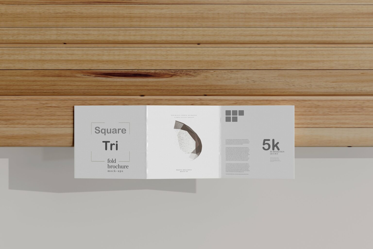 Square Tri-Fold Brochure Mockup – MasterBundles