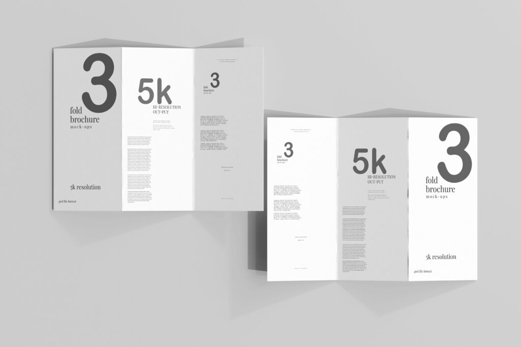 DL Size Tri-Fold Brochure Mockup – MasterBundles