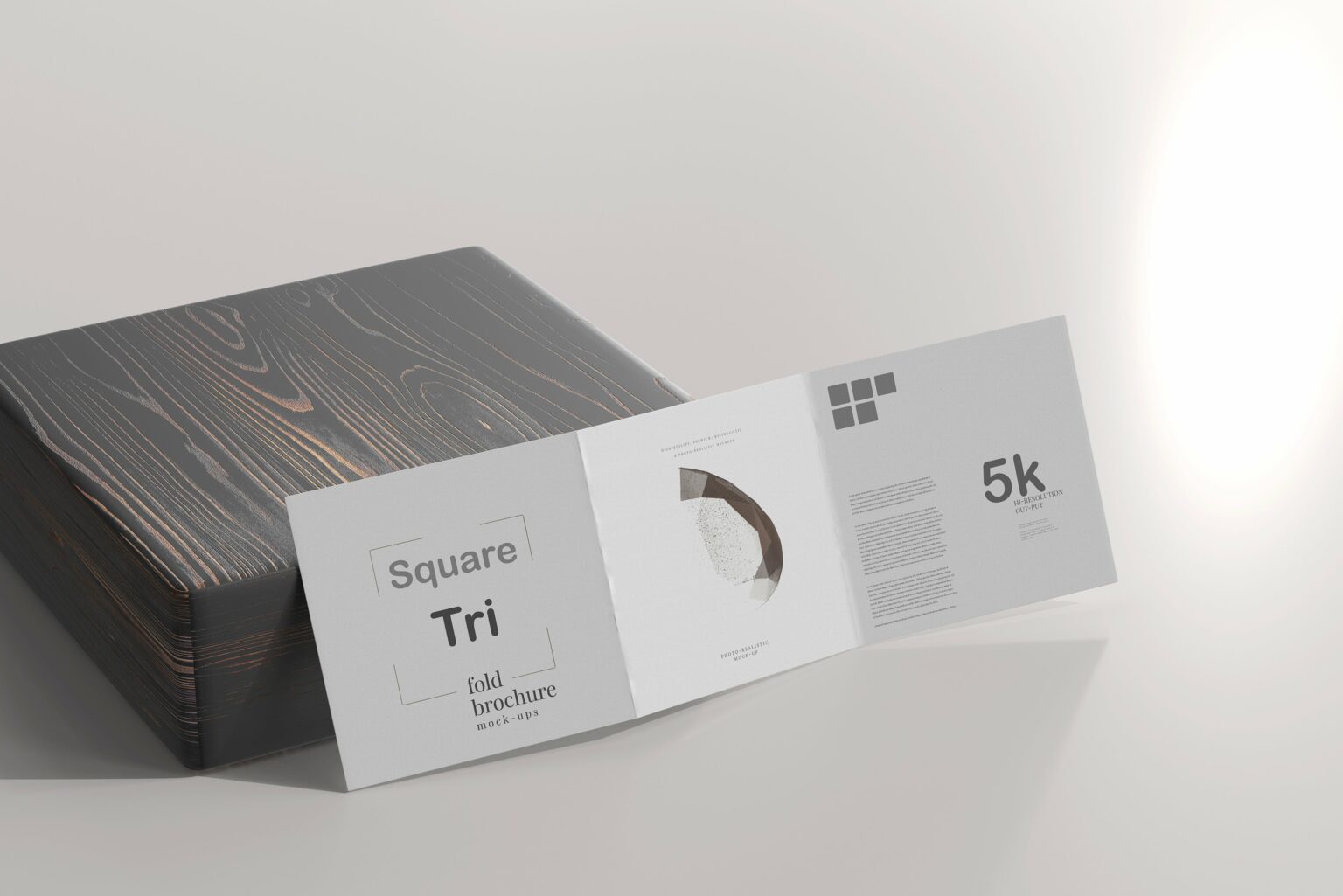 Square Tri-Fold Brochure Mockup – MasterBundles
