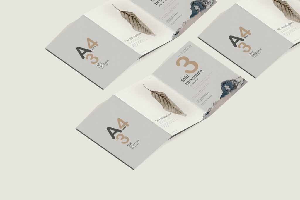 A4 Size Tri-Fold Brochure Mockup – MasterBundles