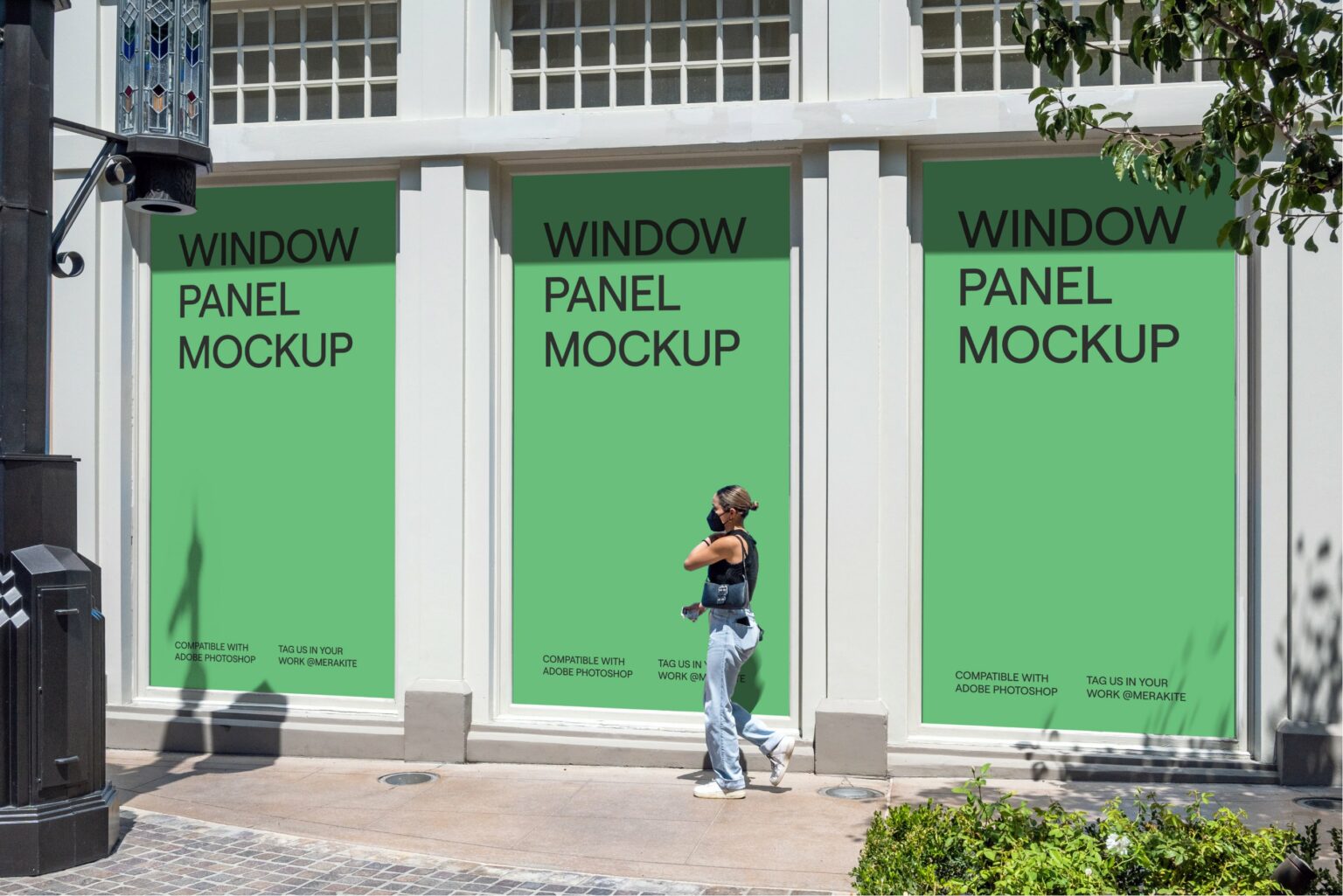 3-Panel Window Poster Mockup PSD – MasterBundles