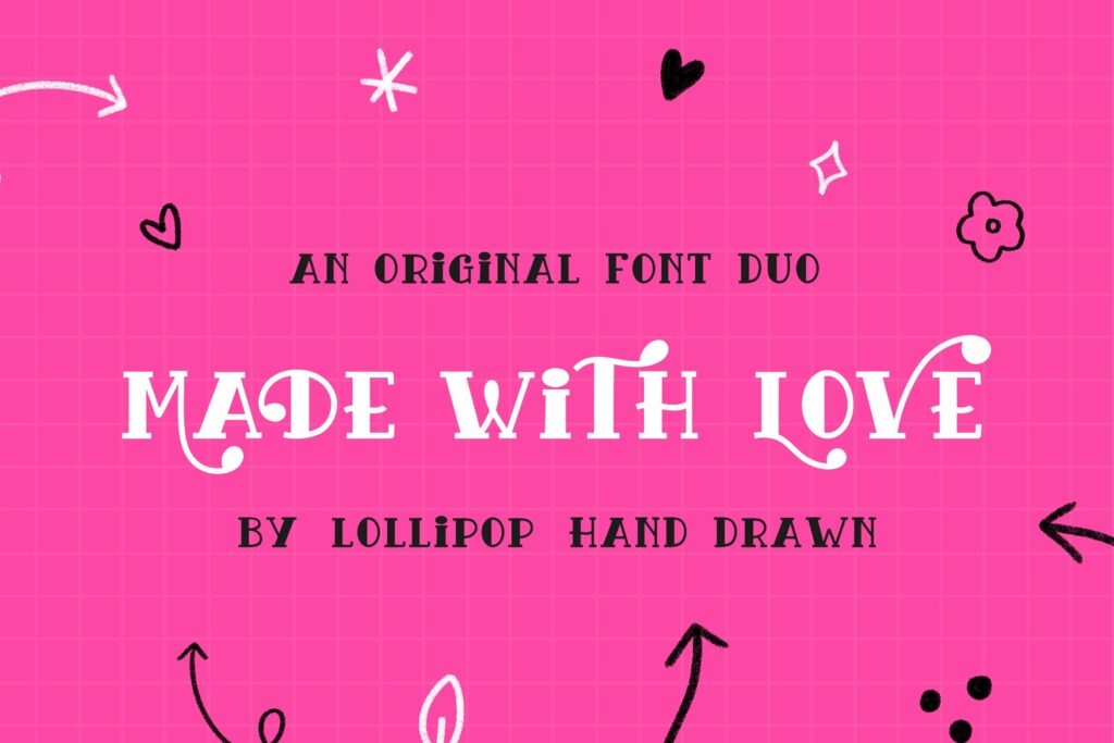 Love Hearts Font Duo – MasterBundles