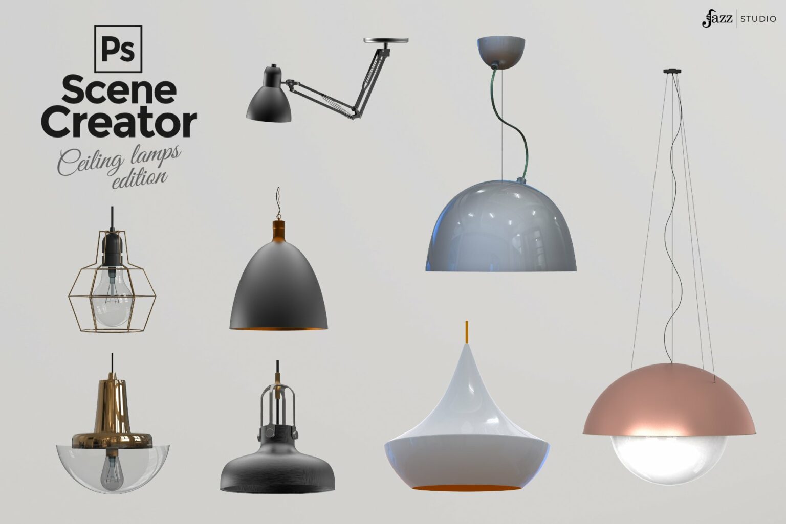 30 PSD scene creator ceiling lamps – MasterBundles