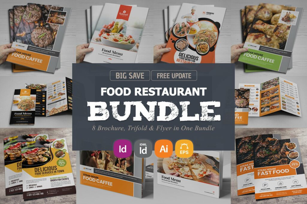 Food Menu Restaurant Brochure Bundle – MasterBundles