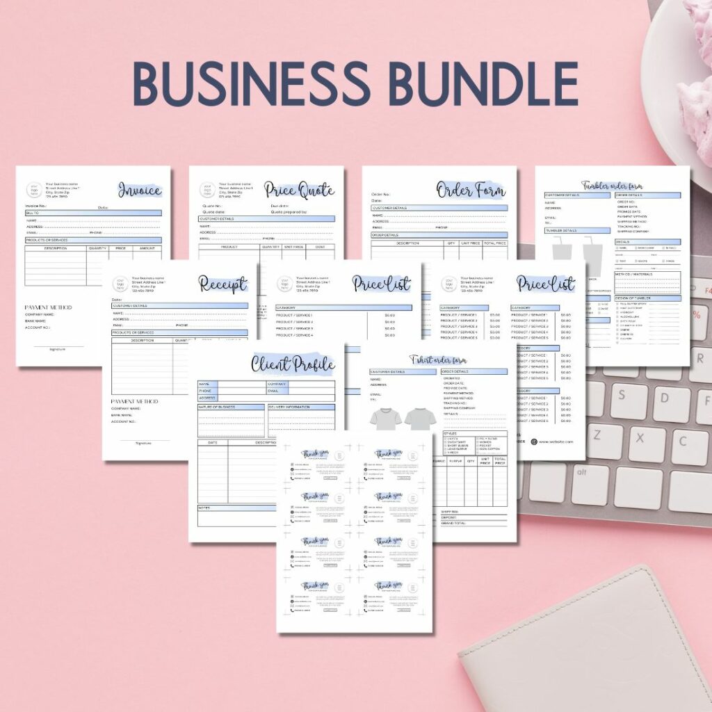 Small Business Bundle Documents - Editable in CANVA - MasterBundles