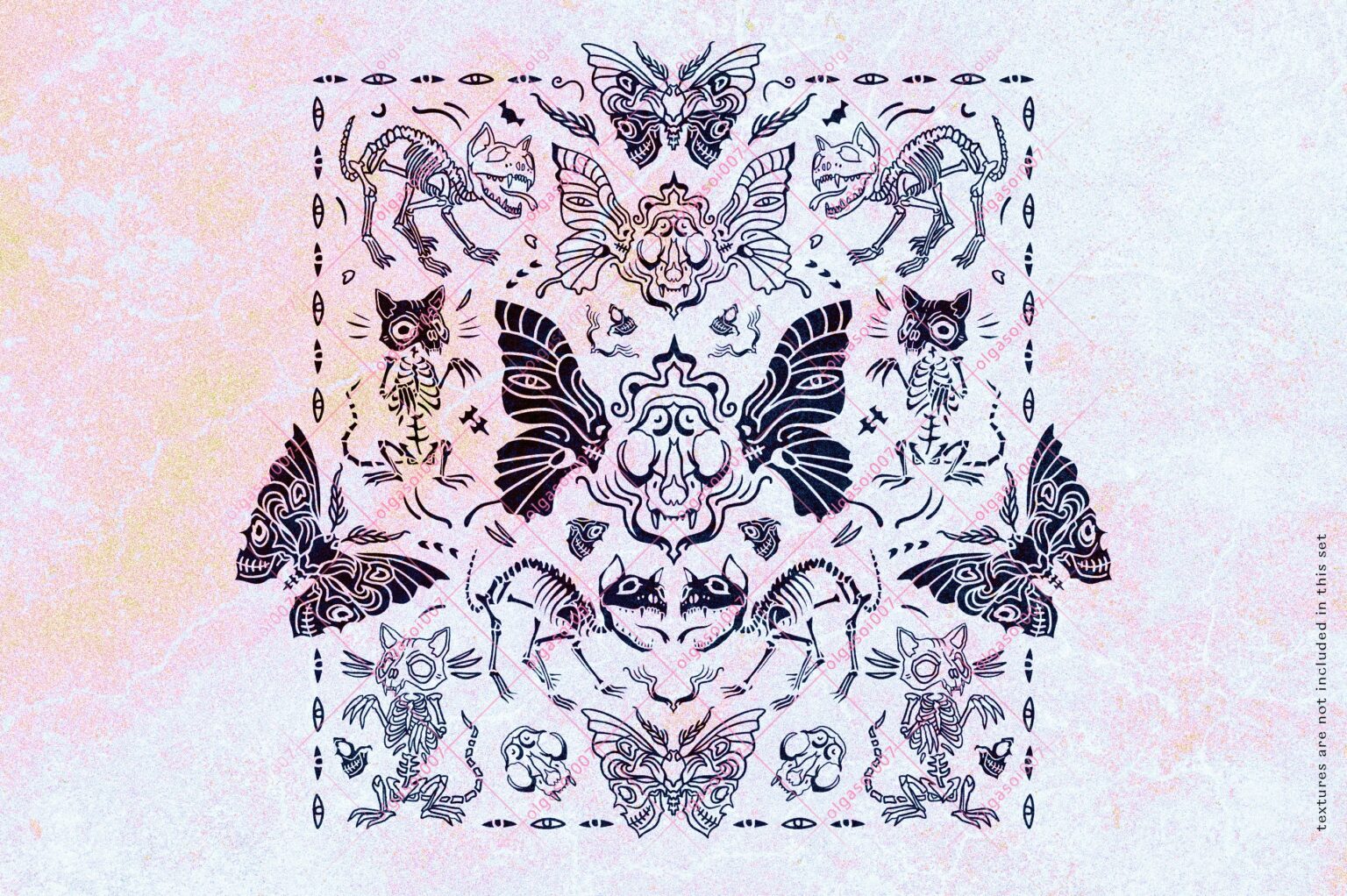 Halloween cats and moths – MasterBundles