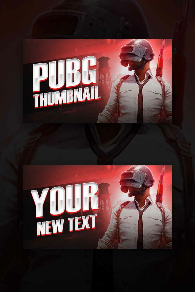 Red PUBG thumbnail for streamers - MasterBundles