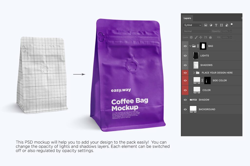Paper Coffee Bag PSD Mockups Set – MasterBundles