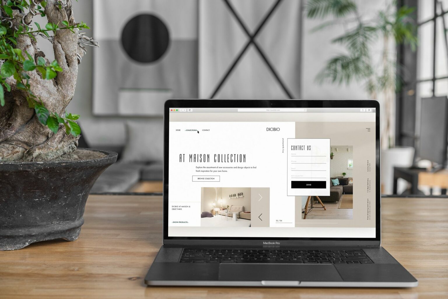 MacBook Pro Mock-Up Loft Style – MasterBundles