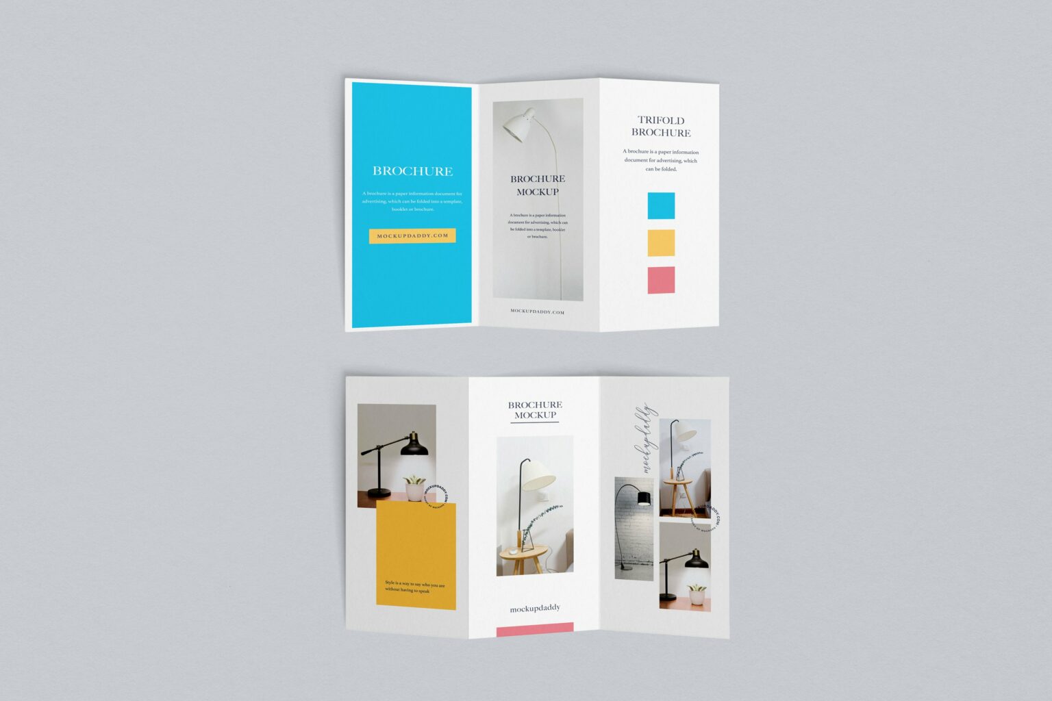 3 Folds DL Brochure Mockup – MasterBundles