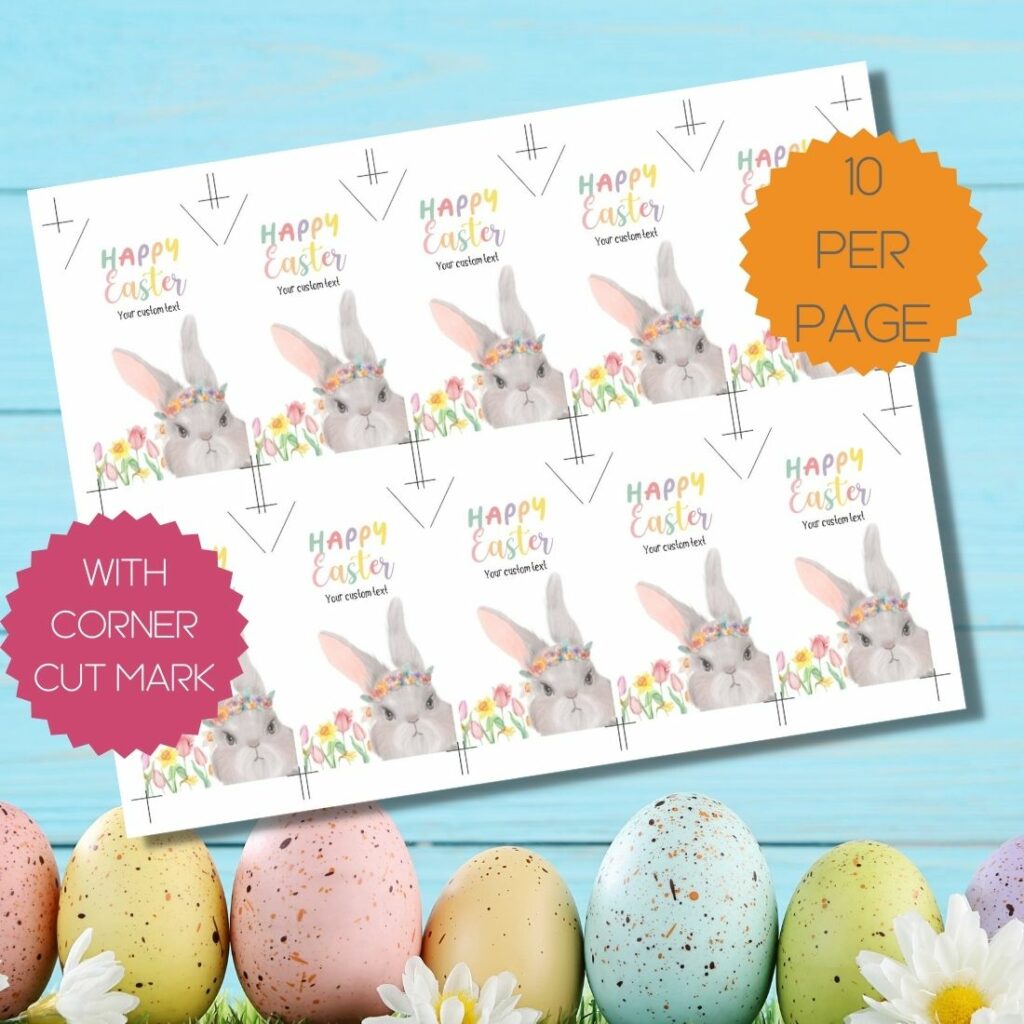 Editable gift tag, Easter Basket Gift Tag, Easter Treat Tag - MasterBundles