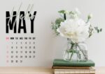 Free Minimal Floral May Calendar – MasterBundles