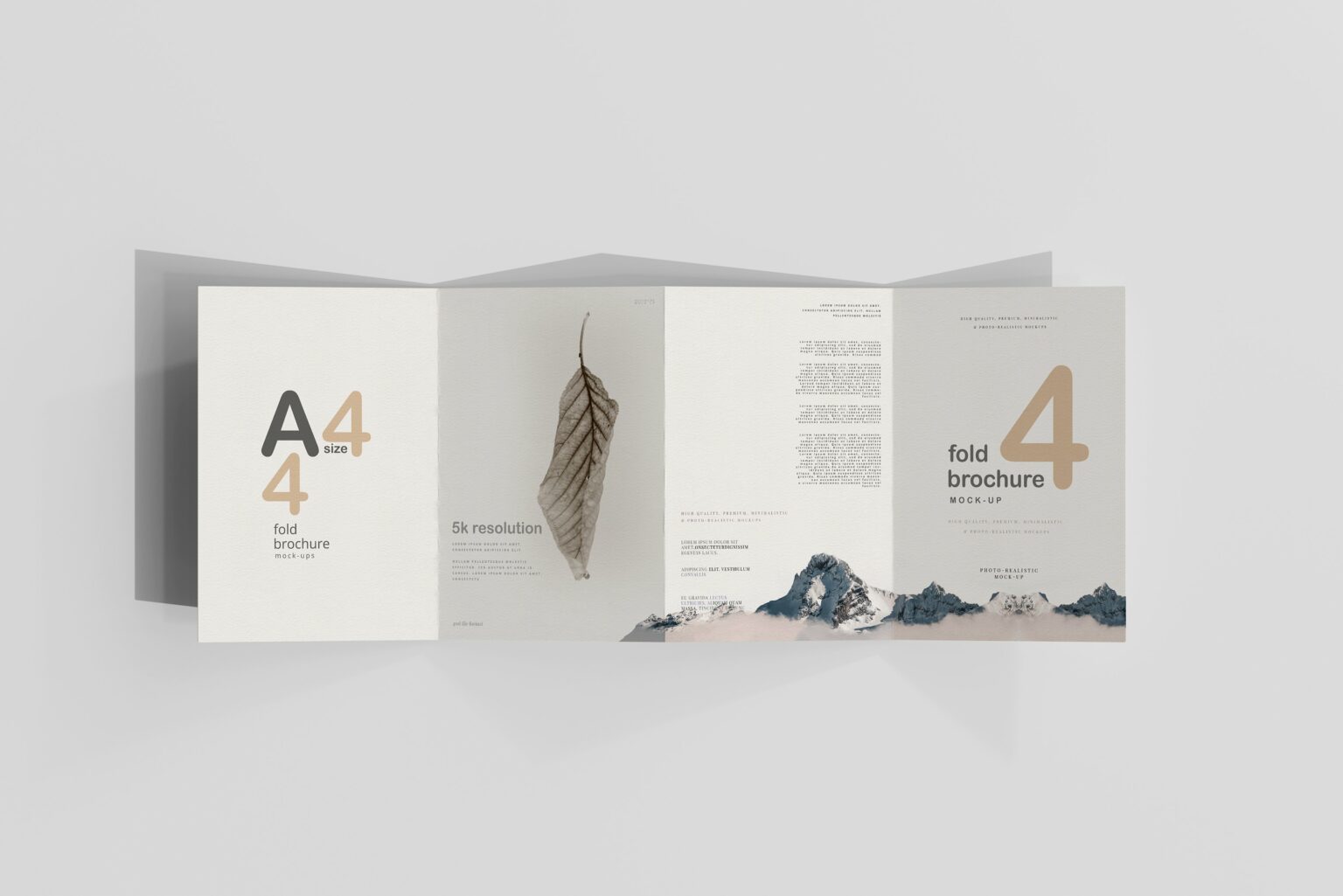 A4 Size Four Fold Brochure Mockup – MasterBundles