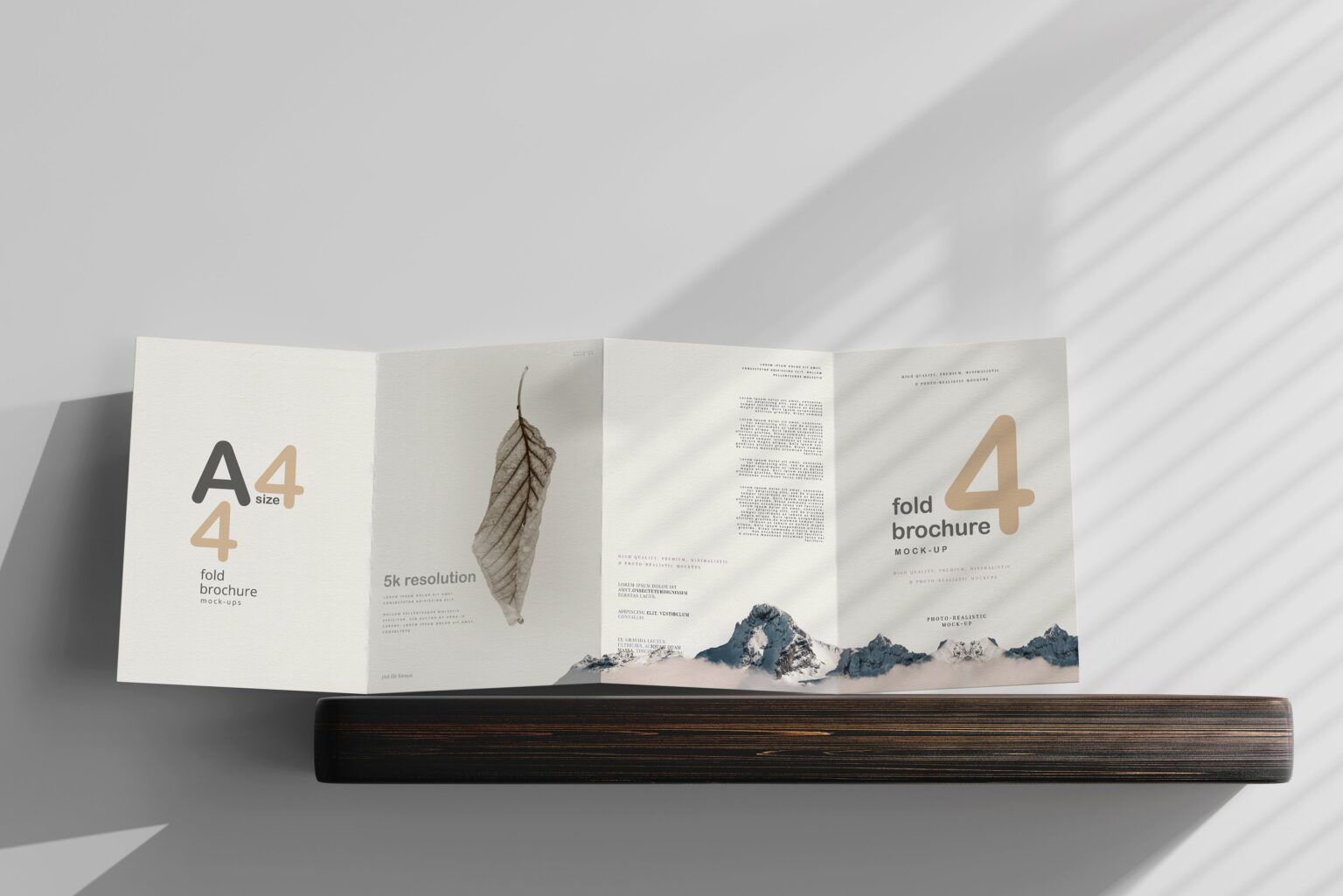 A4 Size Four Fold Brochure Mockup – MasterBundles