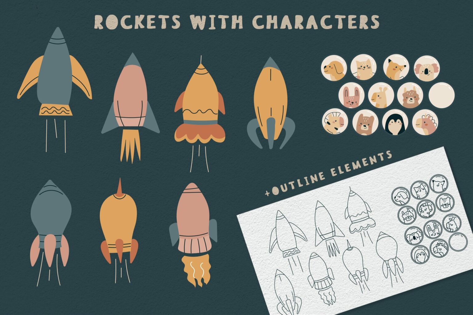 Space adventure. Clipart for kids – MasterBundles