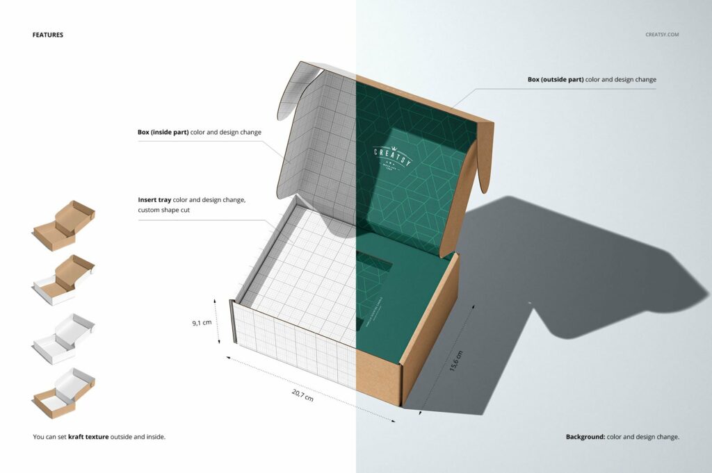 Insert Tray Mailing Box Mockup Set – MasterBundles
