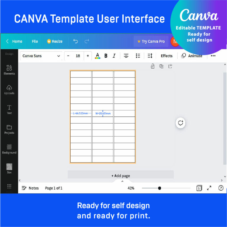 42 Adhesive Address Labels Dieline Template In A4 Sheet SVG, Ai, EPS ...