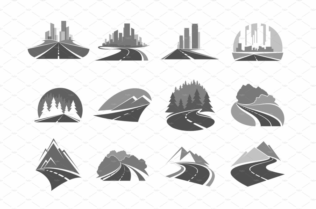 Road highway icons – MasterBundles