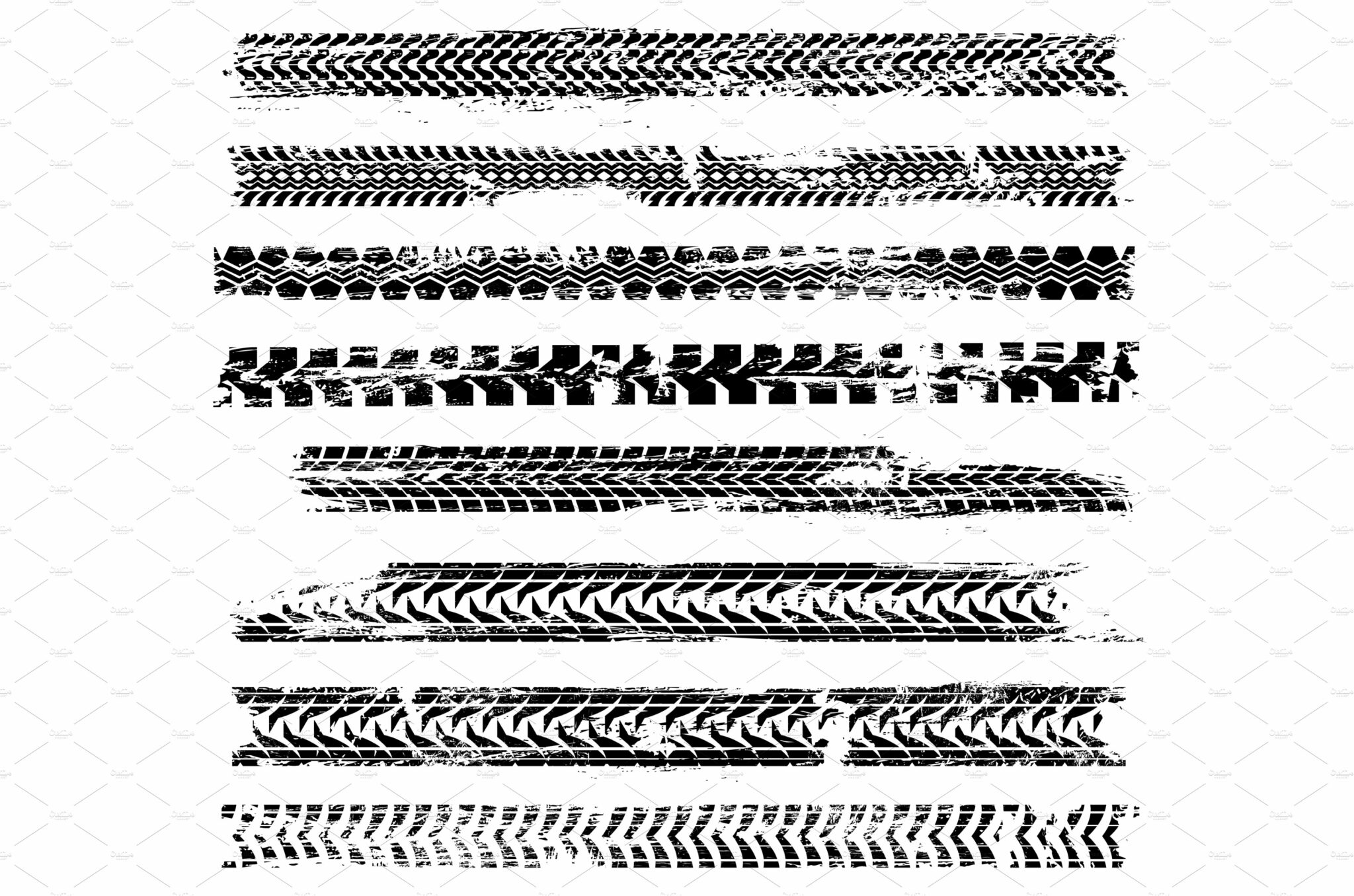Tire tracks and car wheel prints – MasterBundles