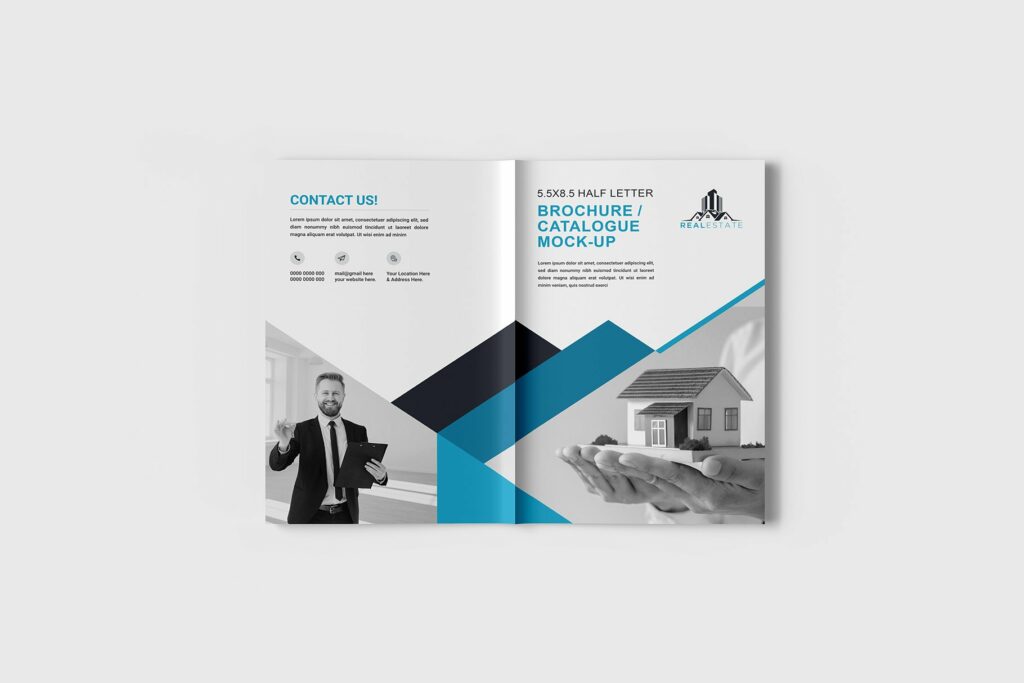 5.5x8.5 Brochure / Catalogue Mockup – MasterBundles
