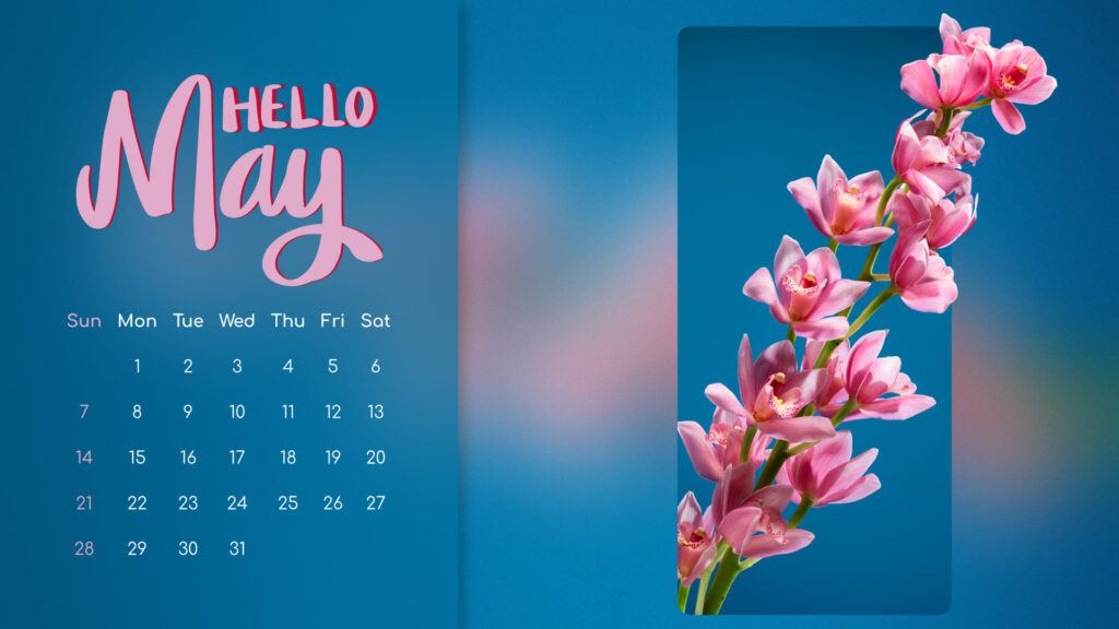 Free Flower May Calendar – MasterBundles