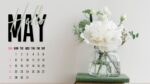 Free Minimal Floral May Calendar – MasterBundles
