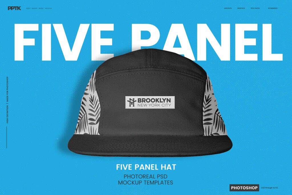 5 Panel Hat Mockup – MasterBundles