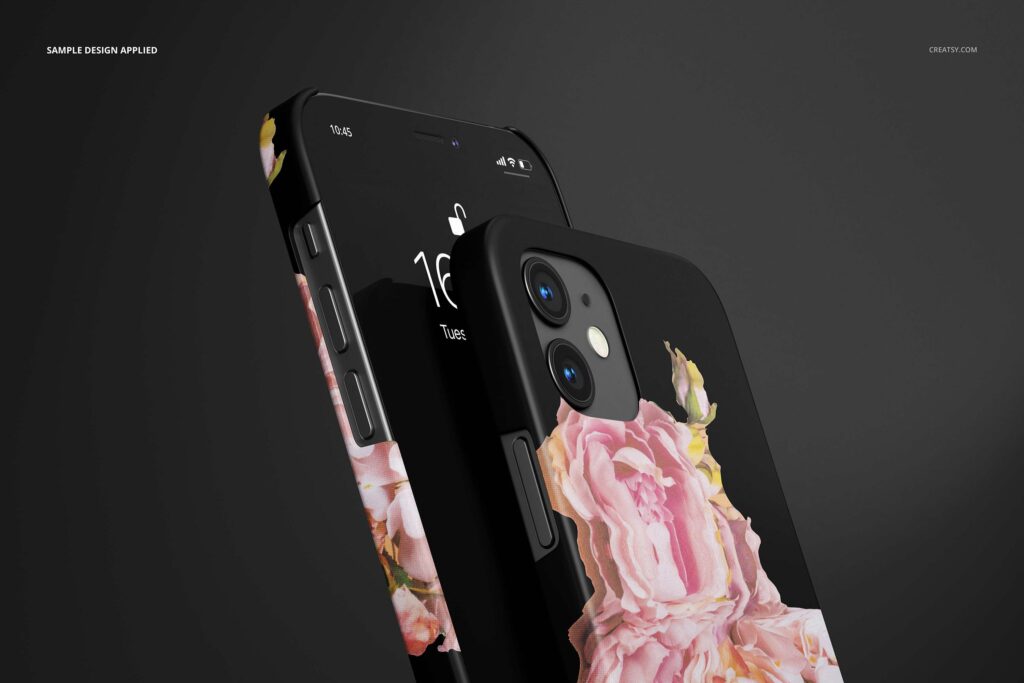 iPhone 12 Matte Snap Case 1 Mockup – MasterBundles