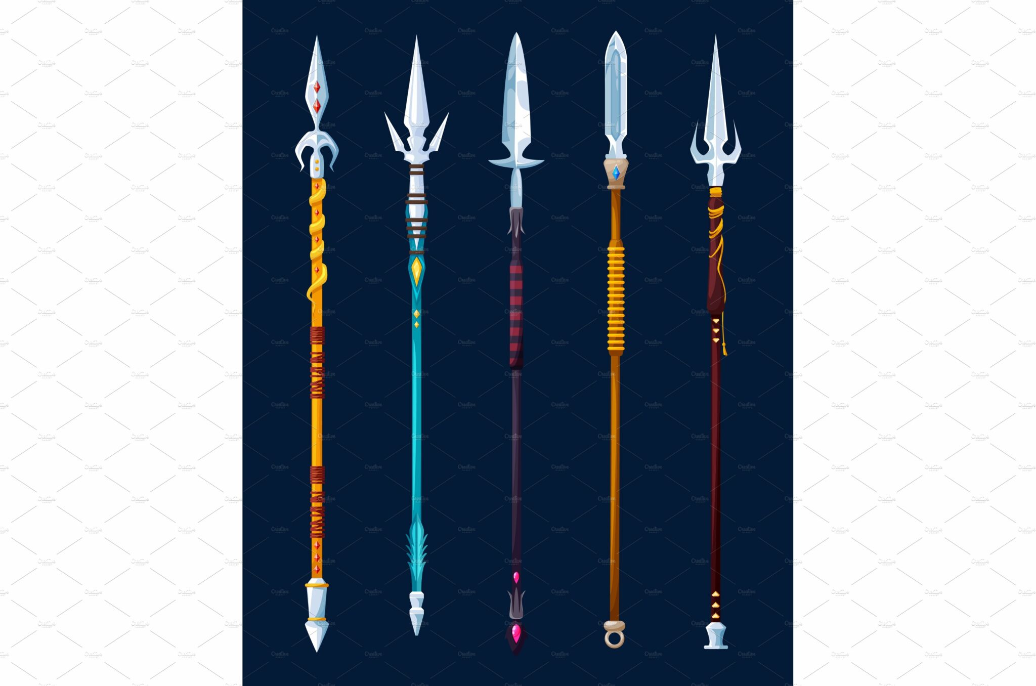 Magical spears and lance weapon – MasterBundles