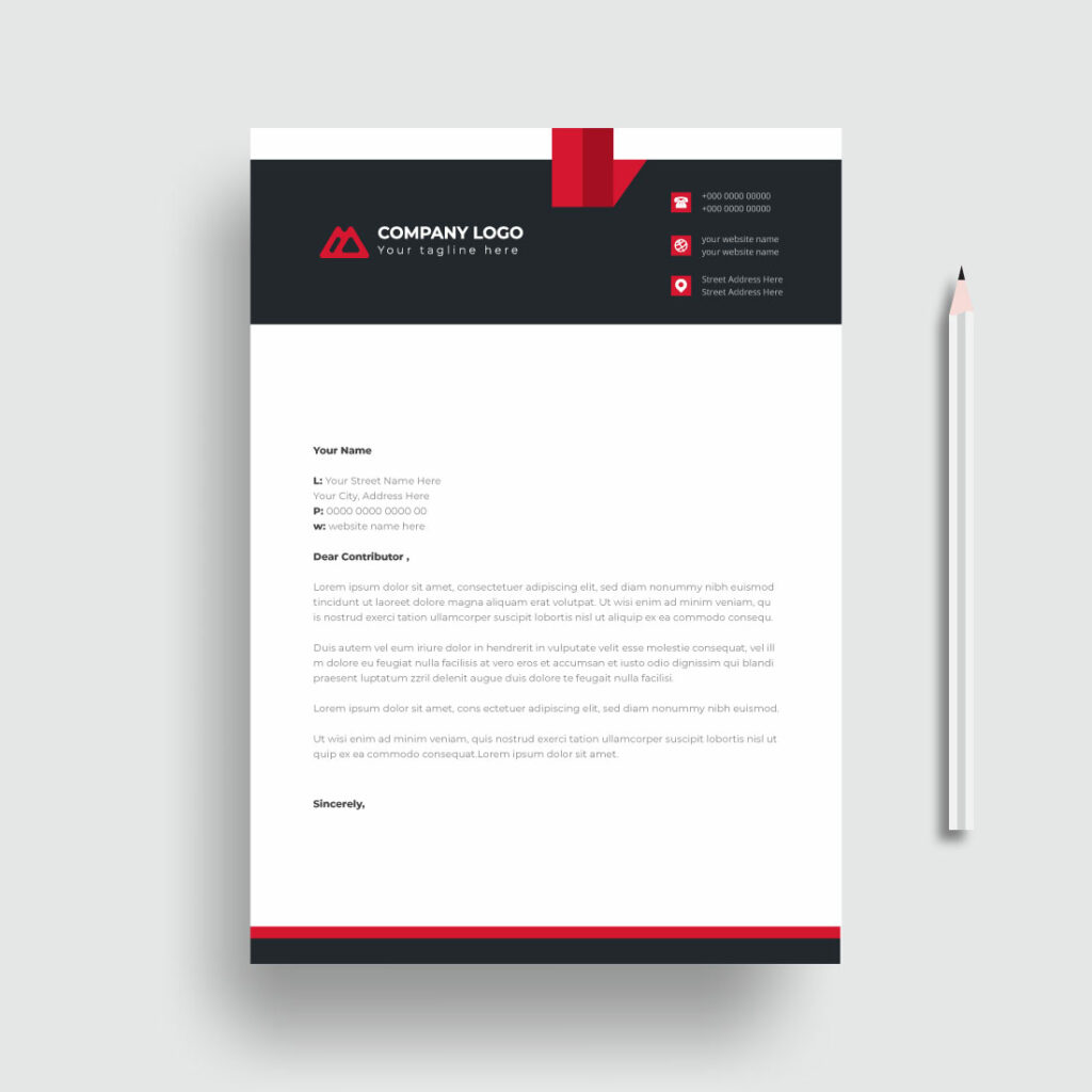 letterhead business corporate template design - MasterBundles