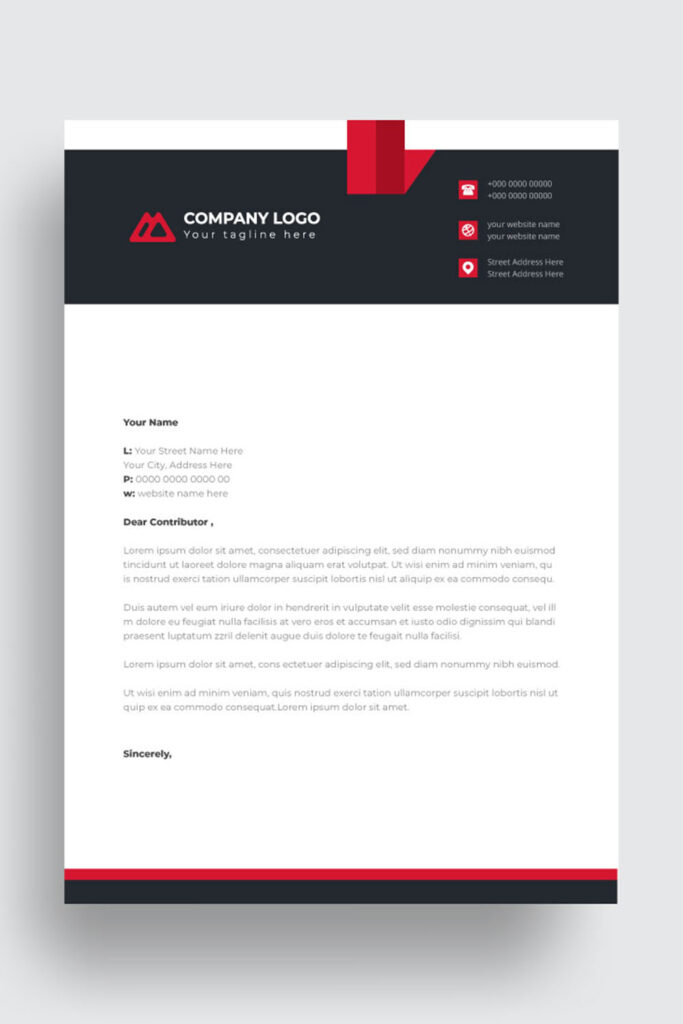 letterhead business corporate template design - MasterBundles