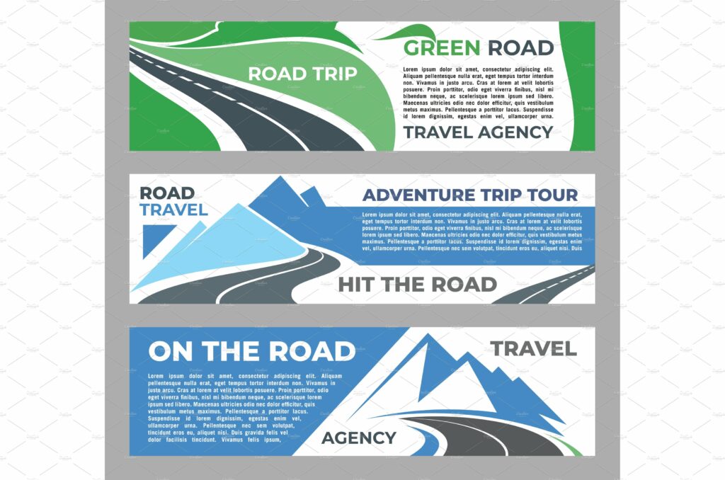 Road trip travel banners – MasterBundles