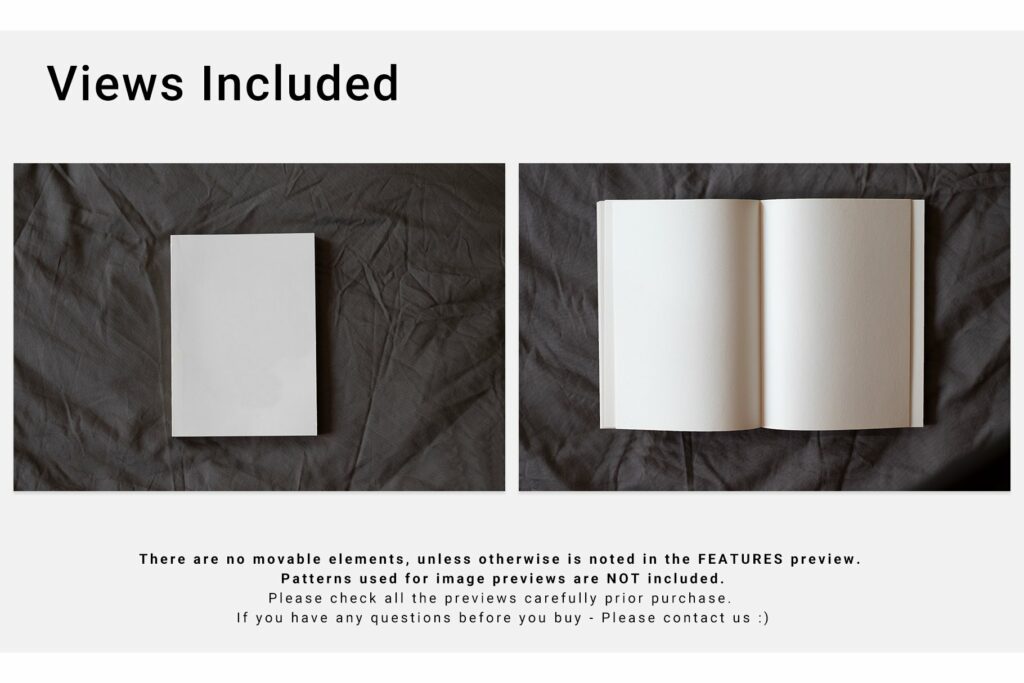 Book Cover & Pages Mockup Set – MasterBundles