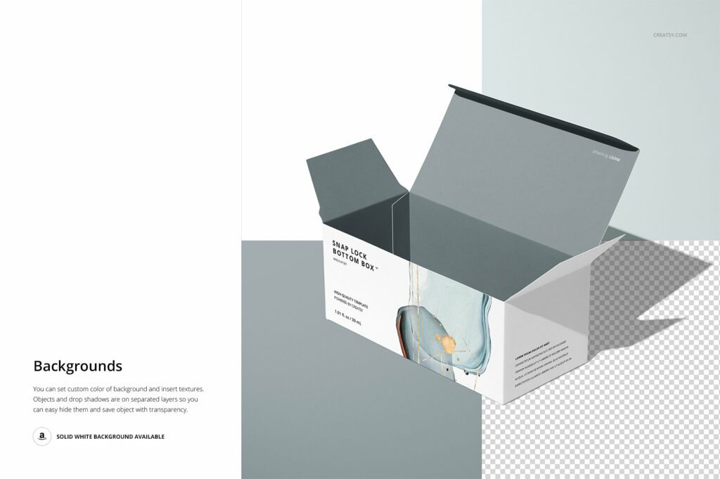 Snap Lock Bottom Box Mockup Set – MasterBundles