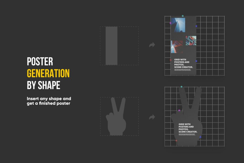 Posters with grid. Scene Creator – MasterBundles